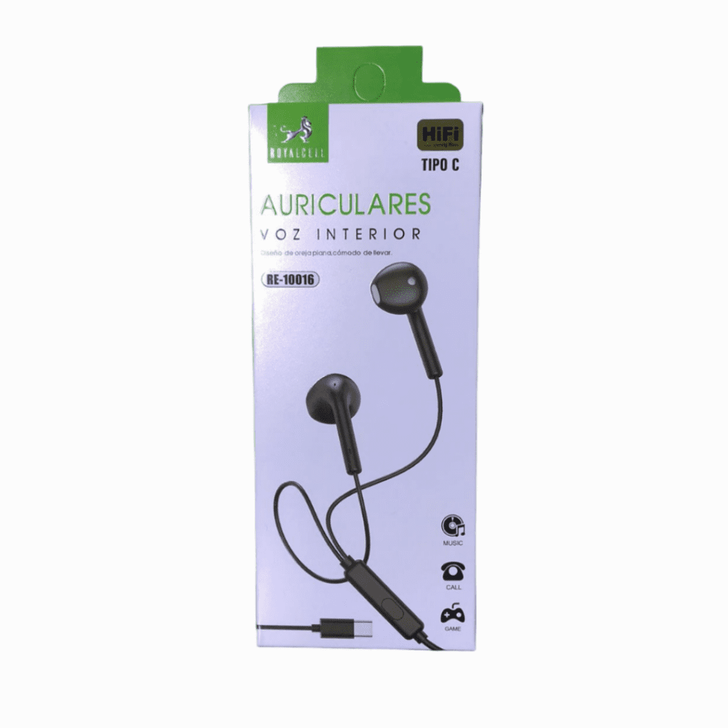 AURICULAR IN EAR TIPO C RE-10016 ROYALCELL - Electro Store