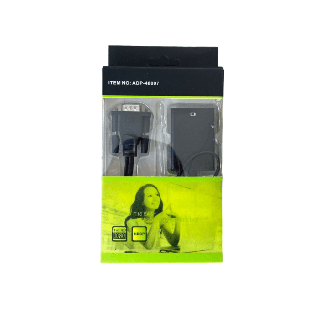 CONVERSOR VGA MACHO A HDMI HEMBRA ADP-48007 - Electro Store
