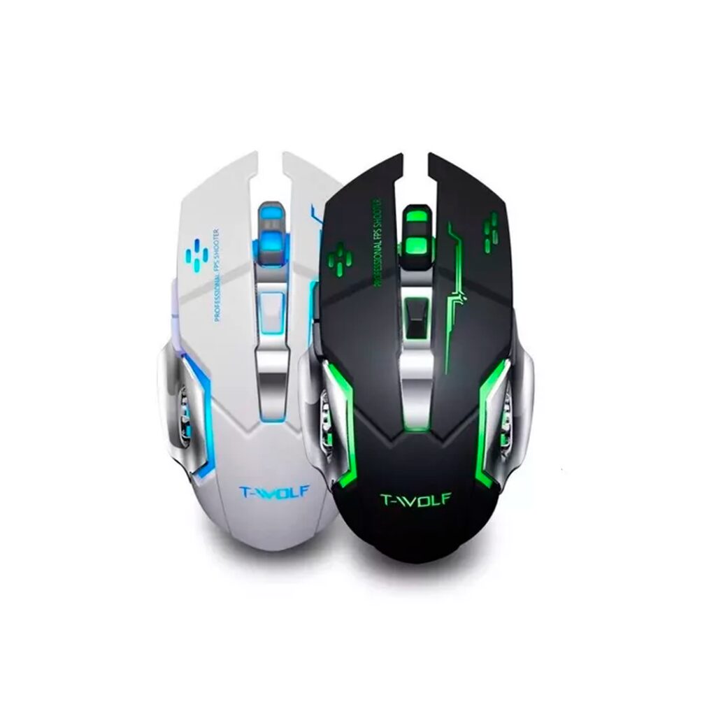 MOUSE INALAMBRICO RECARGABLE GAMER Q13 T-WOLF - Electro Store