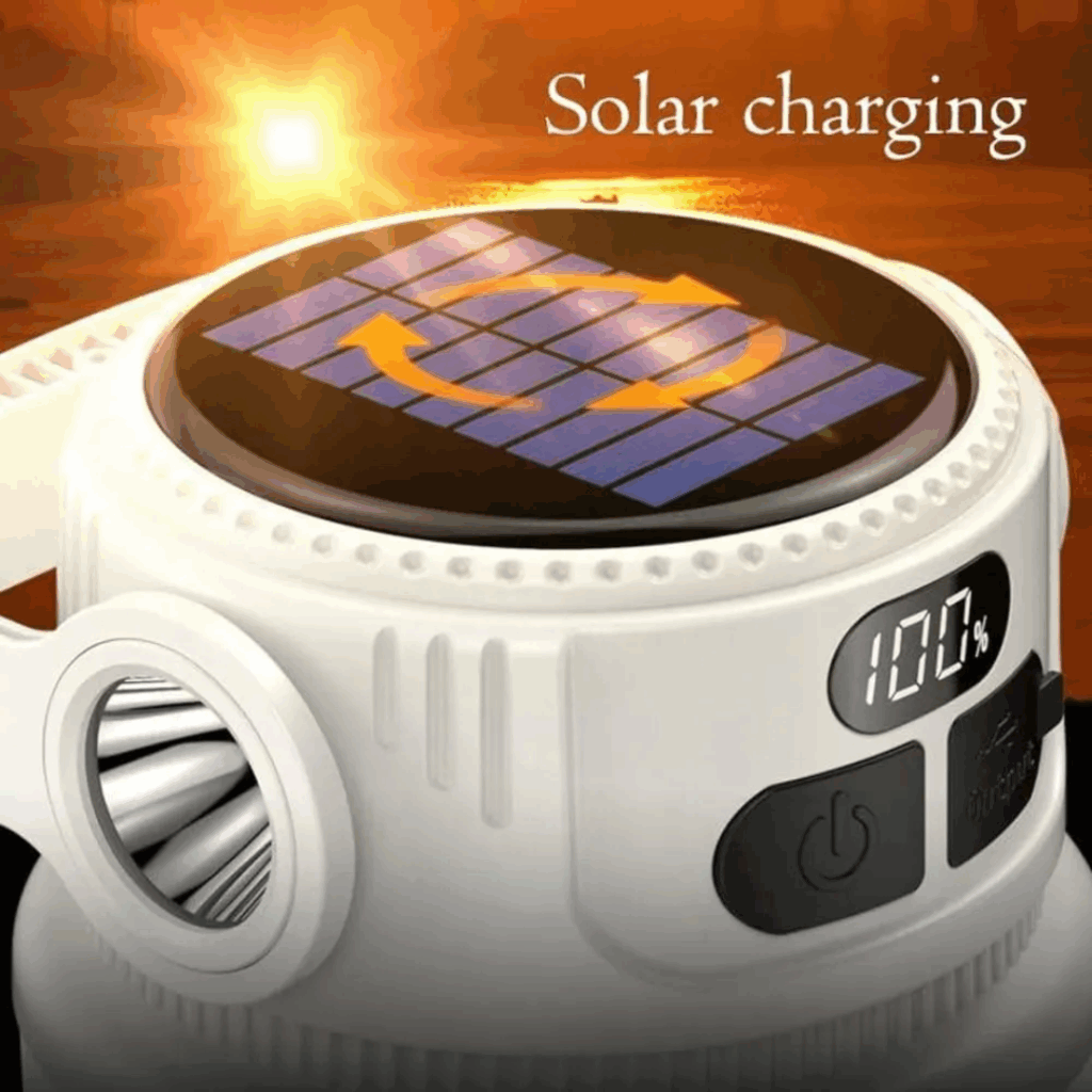 LAMPARA LED CAMPING SOLAR RECARGABLE ILU0079 - Electro Store